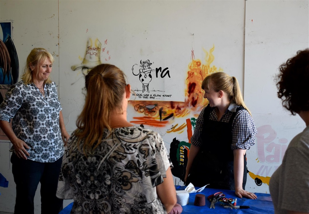 Gallery staff Cowra Regional Art Gallery